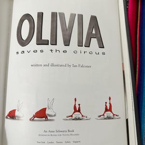 RARE VINTAGE Olivia Saves the Circus by Ian Falconer First Edition ...