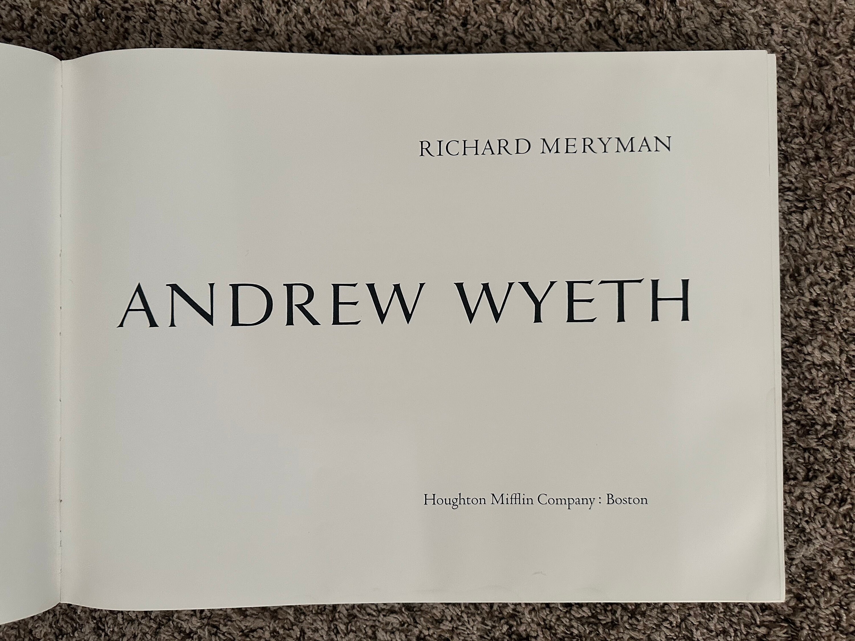 RARE VINTAGE Andrew Wyeth Art Book First Edition Second Printing 1968 ...