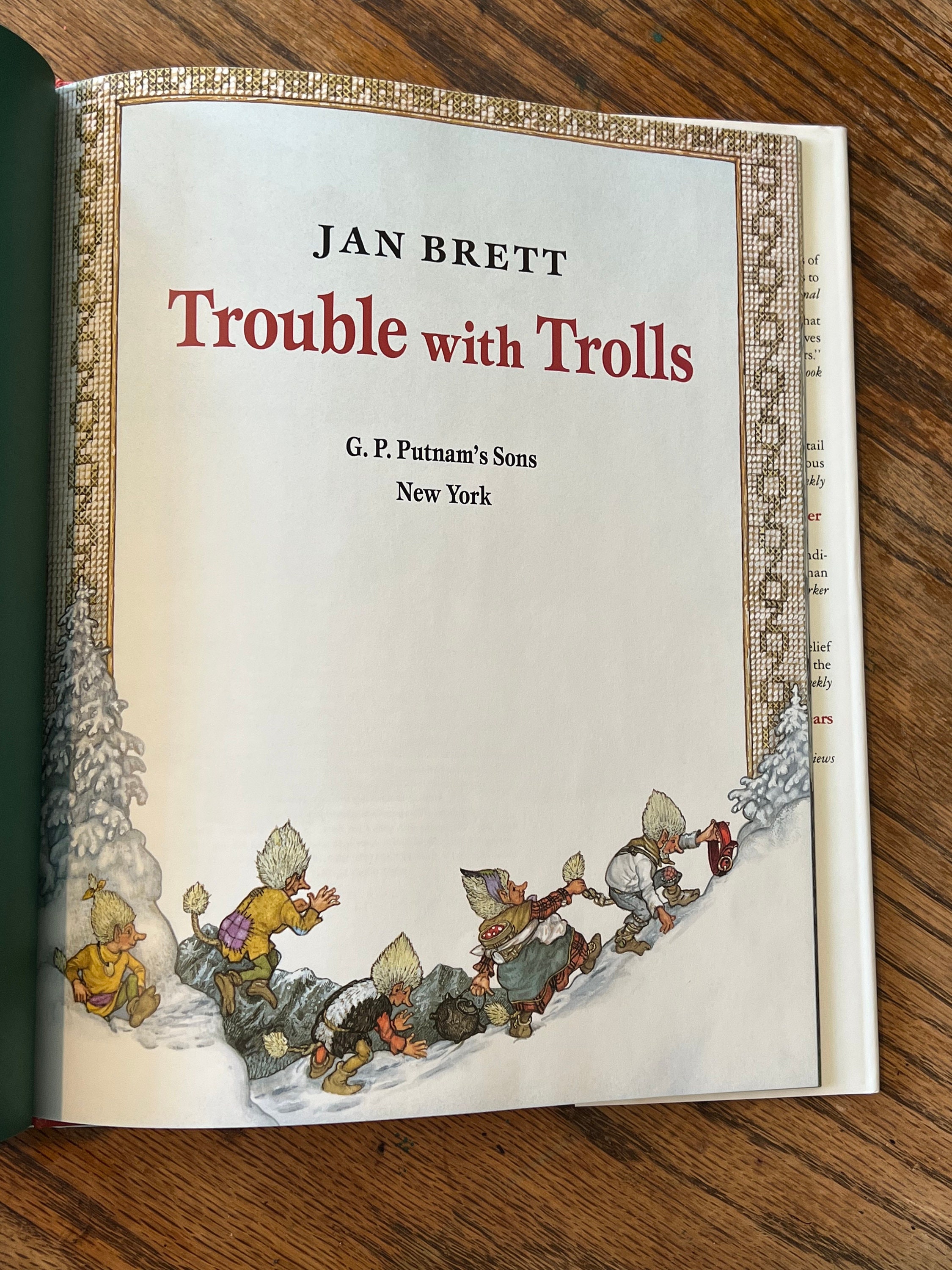 Trouble With Trolls by Jan Brett VINTAGE 1992 - Etsy