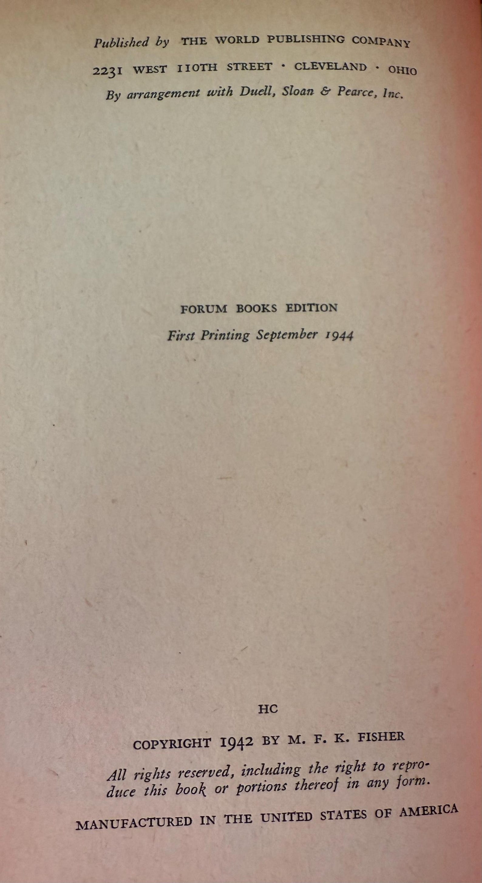 VERY RARE VINTAGE How to Cook a Wolf M.T.K. Fisher 1st Printing 1944 ...
