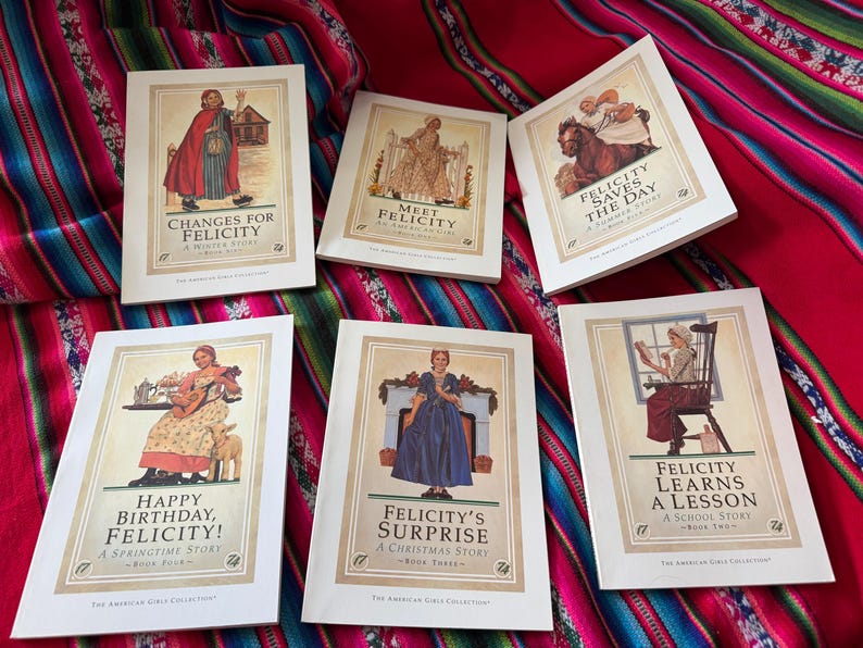 RARE VINTAGE Felicity an American Girl Book Set 1-6 W/ Slipcase First ...