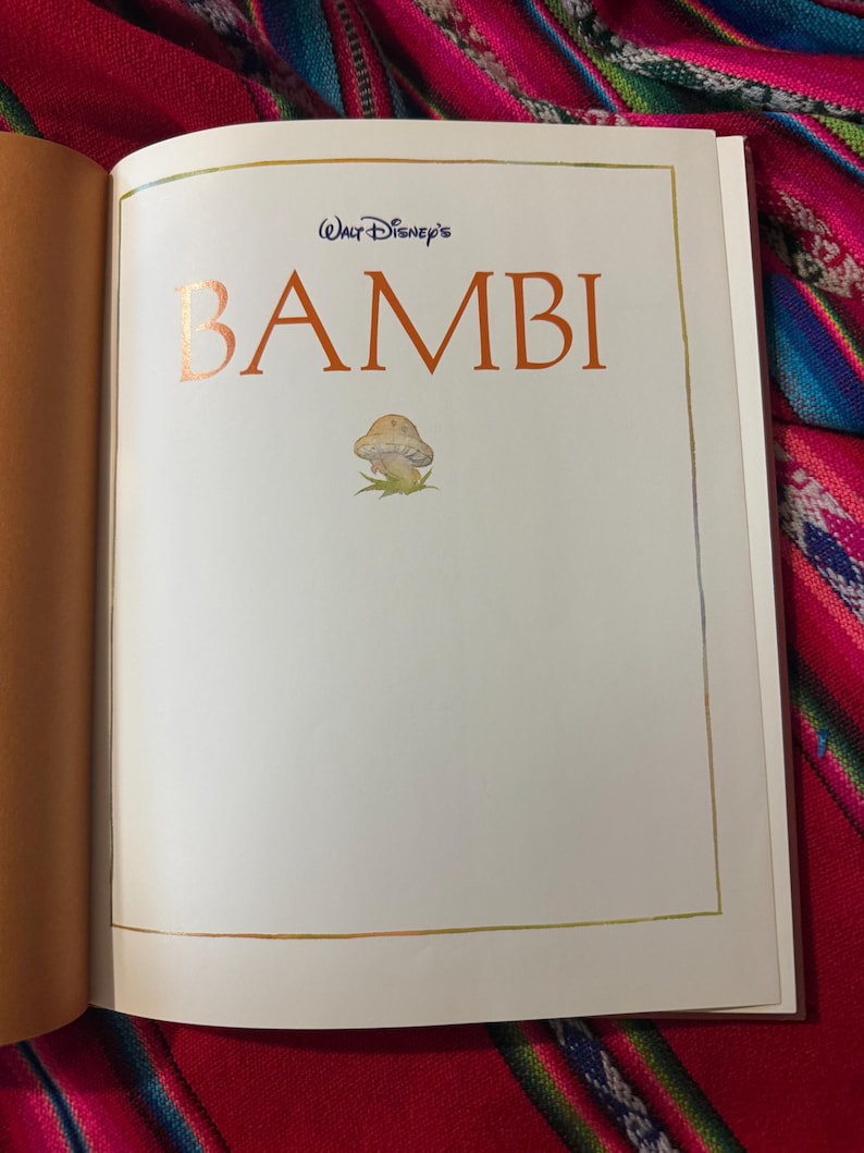 RARE VINTAGE Walt Disney's Bambi Adapted by Joanne Ryder David Pacheco ...