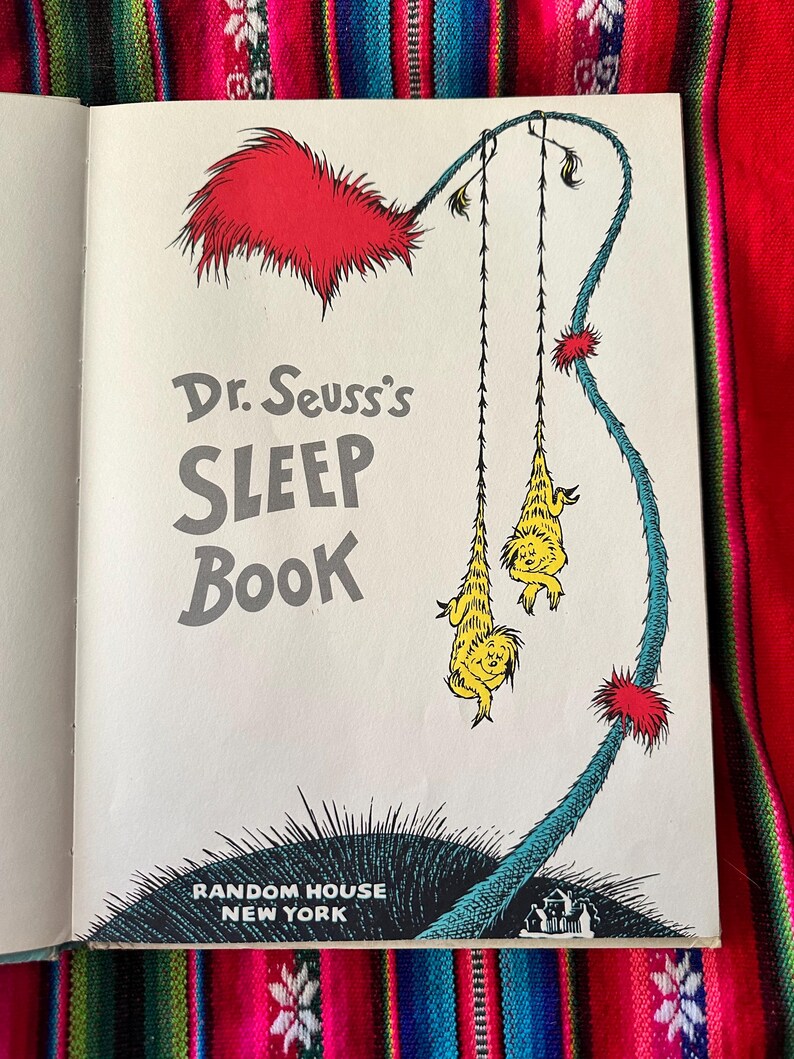 RARE VINTAGE Dr. Suess the Sleep Book 1962 First Edition - Etsy