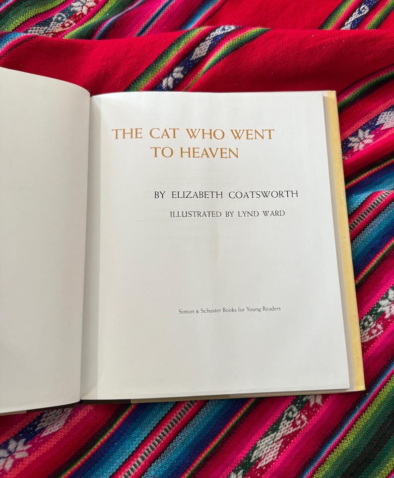 RARE VINTAGE the Cat Who Went to Heaven by Elizabeth Coatsworth 1958 ...