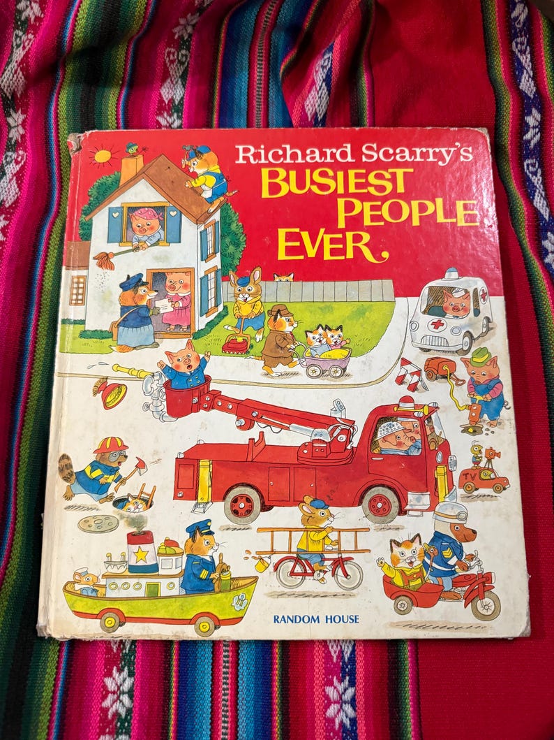 RARE VINTAGE Richard Scarry’s the Busiest People Ever 1st Edition 1st ...
