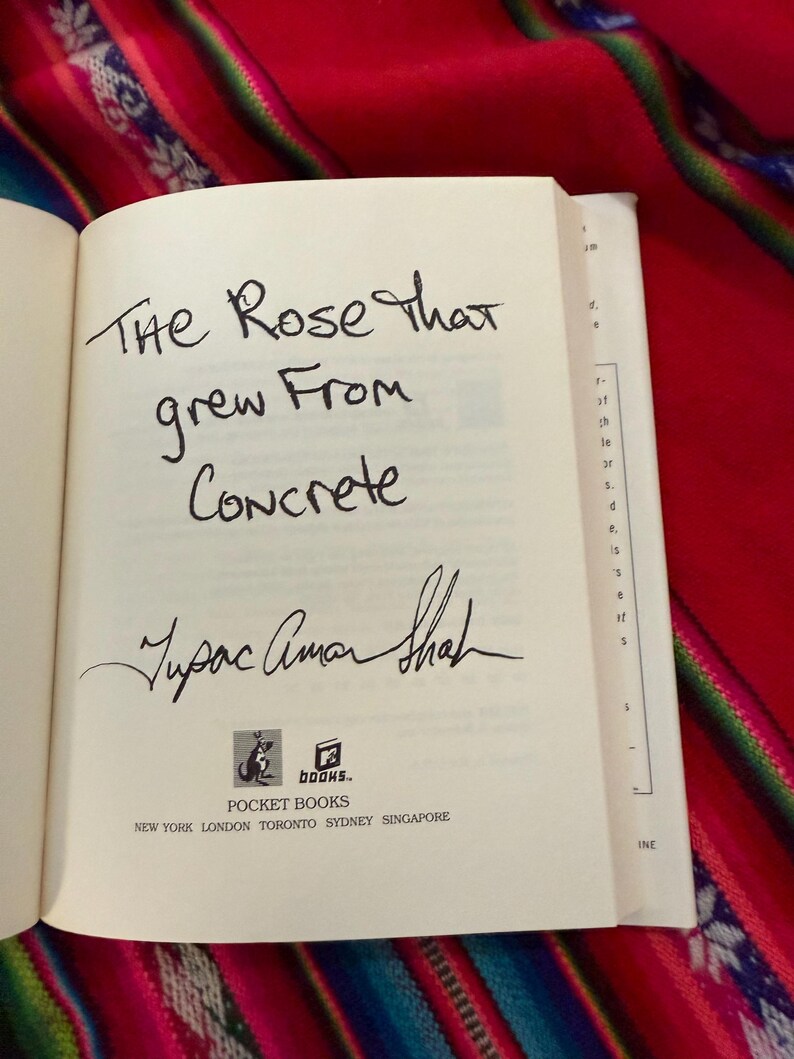 RARE VINTAGE the Rose That Grew From Concrete Tupac Shakur 1st Edition ...