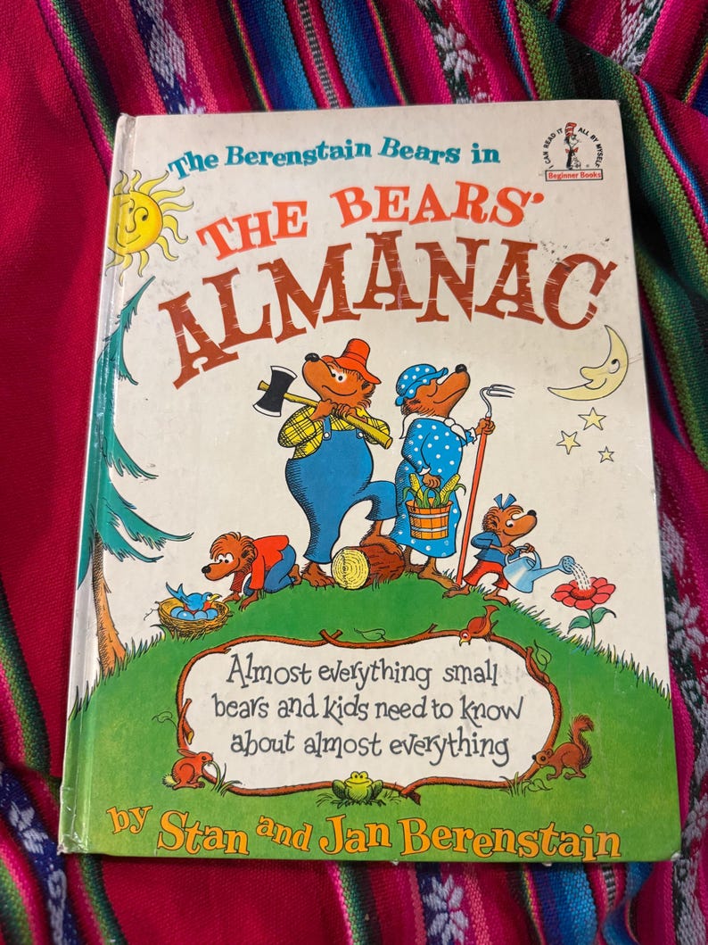 RARE VINTAGE the Berenstain Bears in the Bears’ Almanac Stan and Jan ...