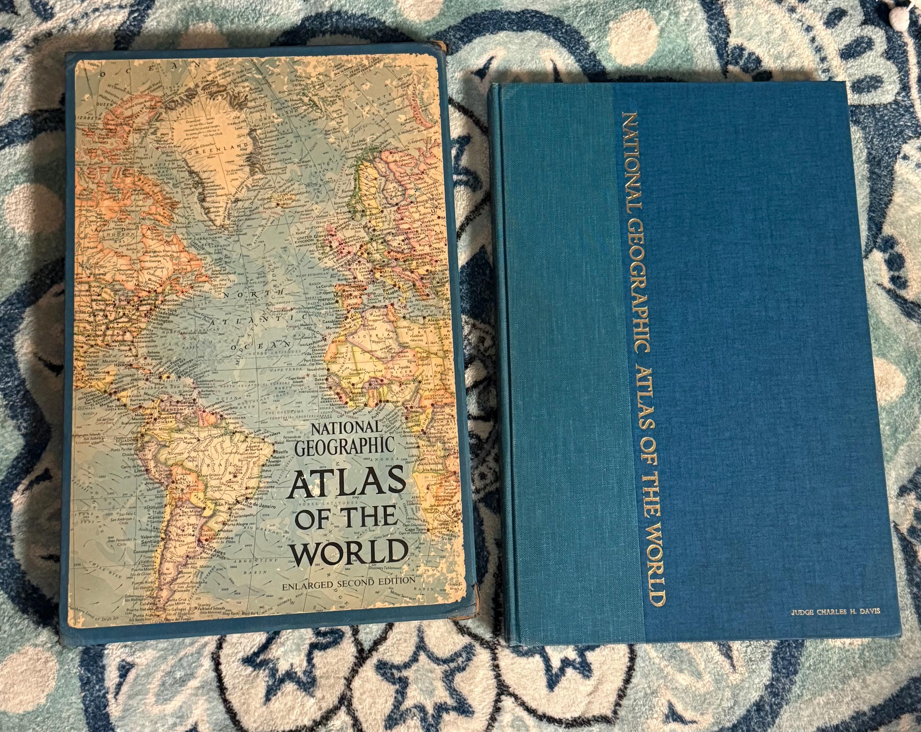 RARE VINTAGE National Geographic Atlas of the World Enlarged Second ...