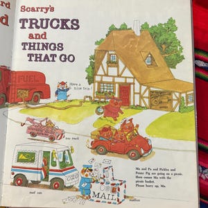 RARE VINTAGE Richard Scarry’s Cars and Trucks and Things That Go 14th ...