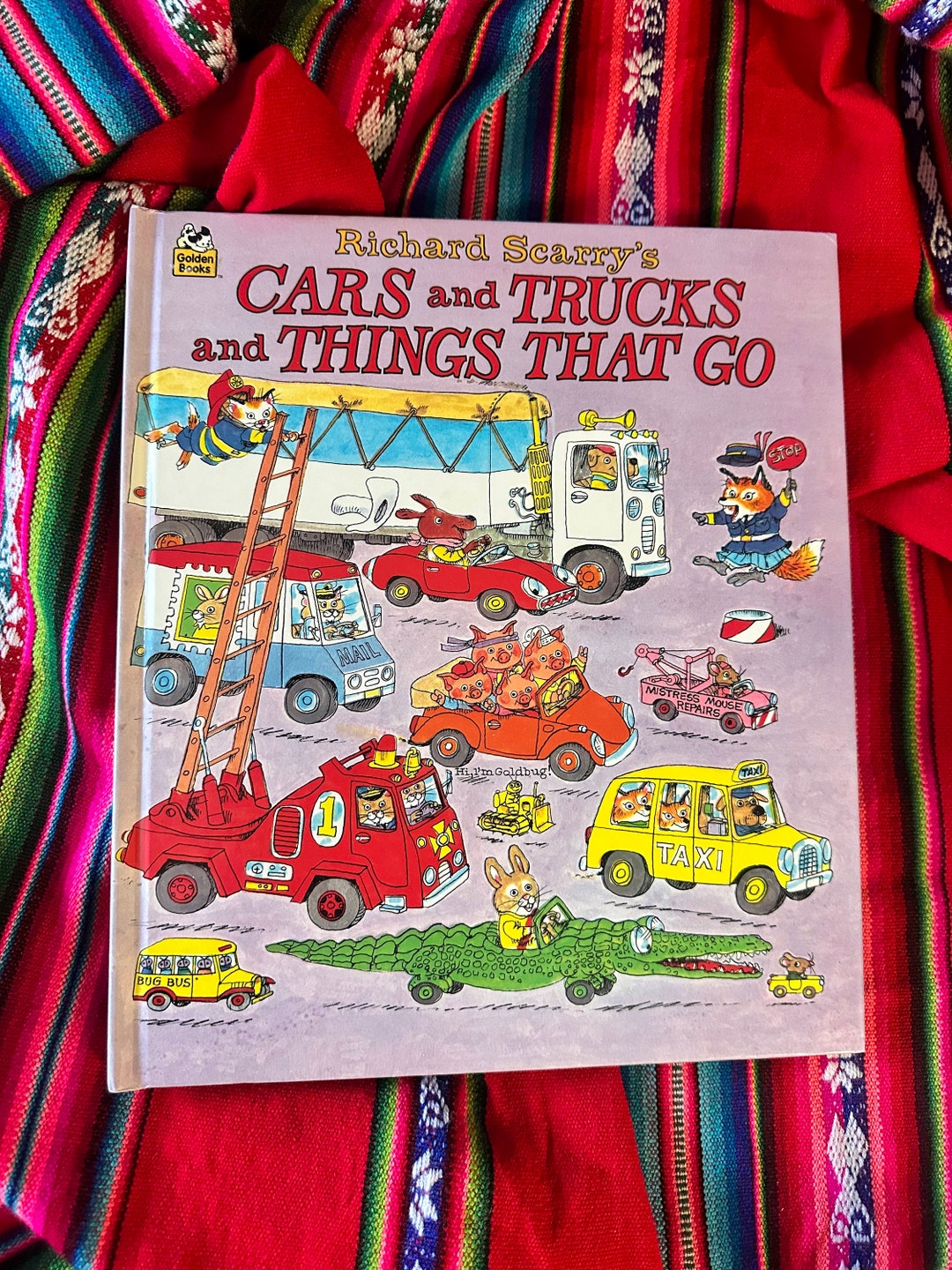 RARE VINTAGE Richard Scarry's Cars and Trucks and Things That Go 1970s ...