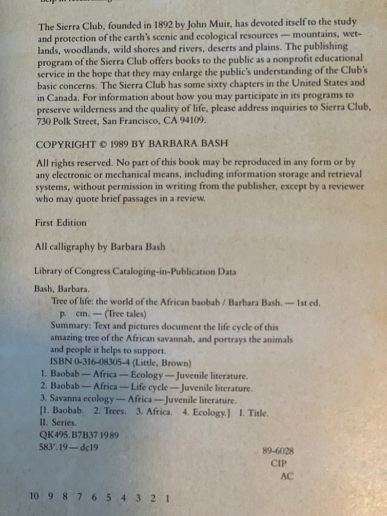 Tree of Life by Barbara Bash FIRST EDITION First Printing 1989 - Etsy