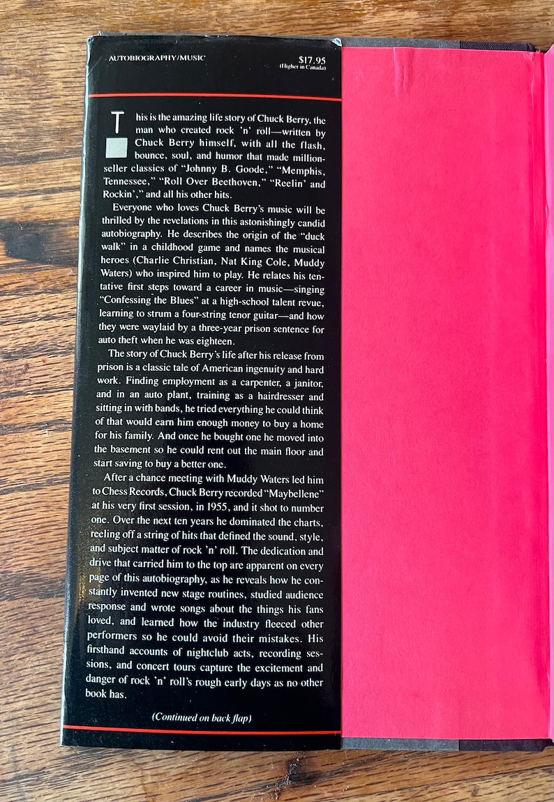 Chuck Berry the Autobiography Vintage 80s FIRST EDITION - Etsy