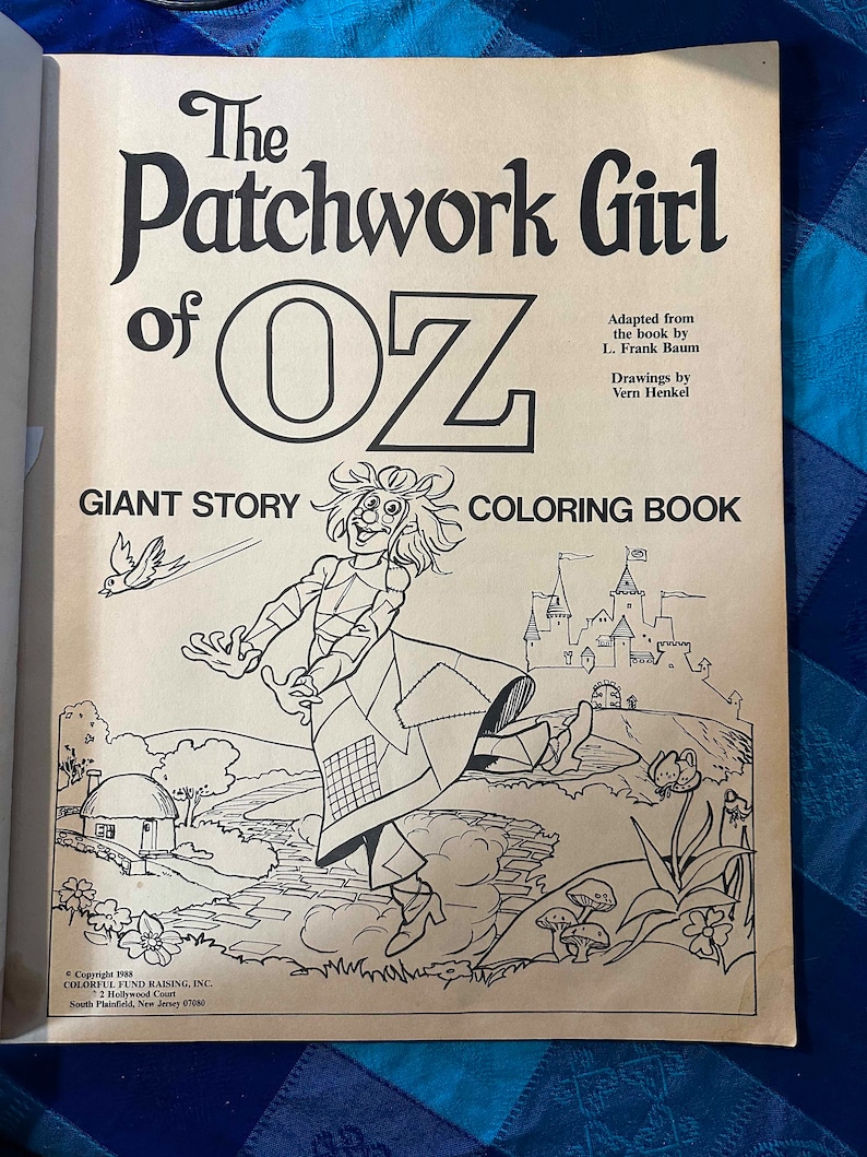 The Patchwork Girl of Oz Giant Coloring Book VINTAGE RARE 80s - Etsy