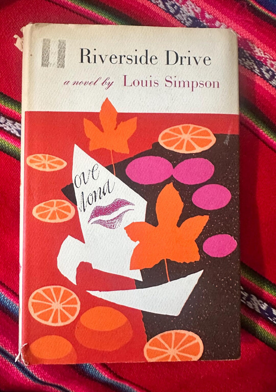 RARE VINTAGE SIGNED Riverside Drive by Louis Simpson First Edition 1962 ...