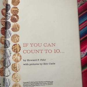 VERY RARE VINTAGE If You Can Count to 10 by Howard Fehr Illustrated by ...