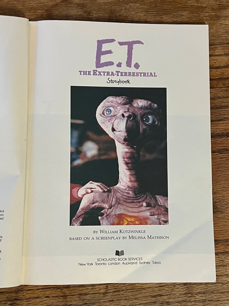 E.T. the Extra-terrestrial Storybook 1982 First Printing - Etsy