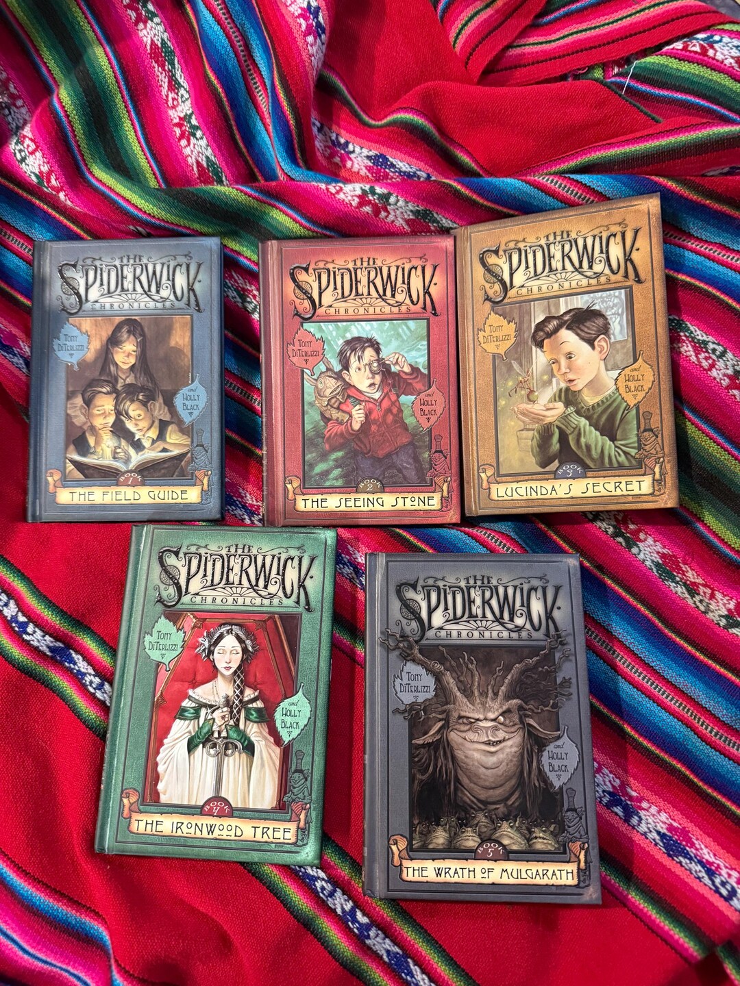 RARE VINTAGE the Spiderwick Chronicles Books 1-5 Tony Diterlizzi Holly ...