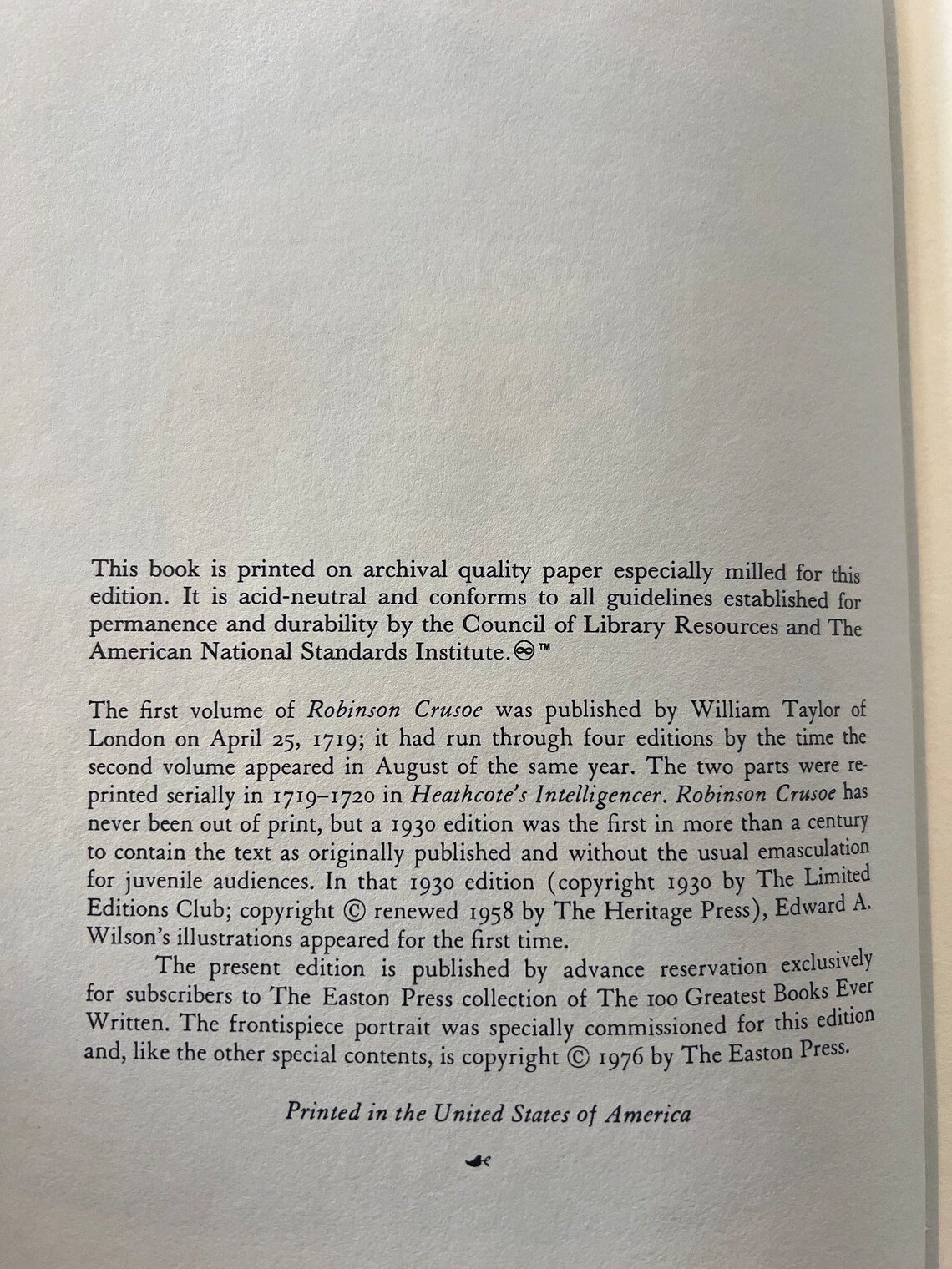 Robinson Crusoe by Daniel Dafoe EASTON PRESS Edition 1976 - Etsy