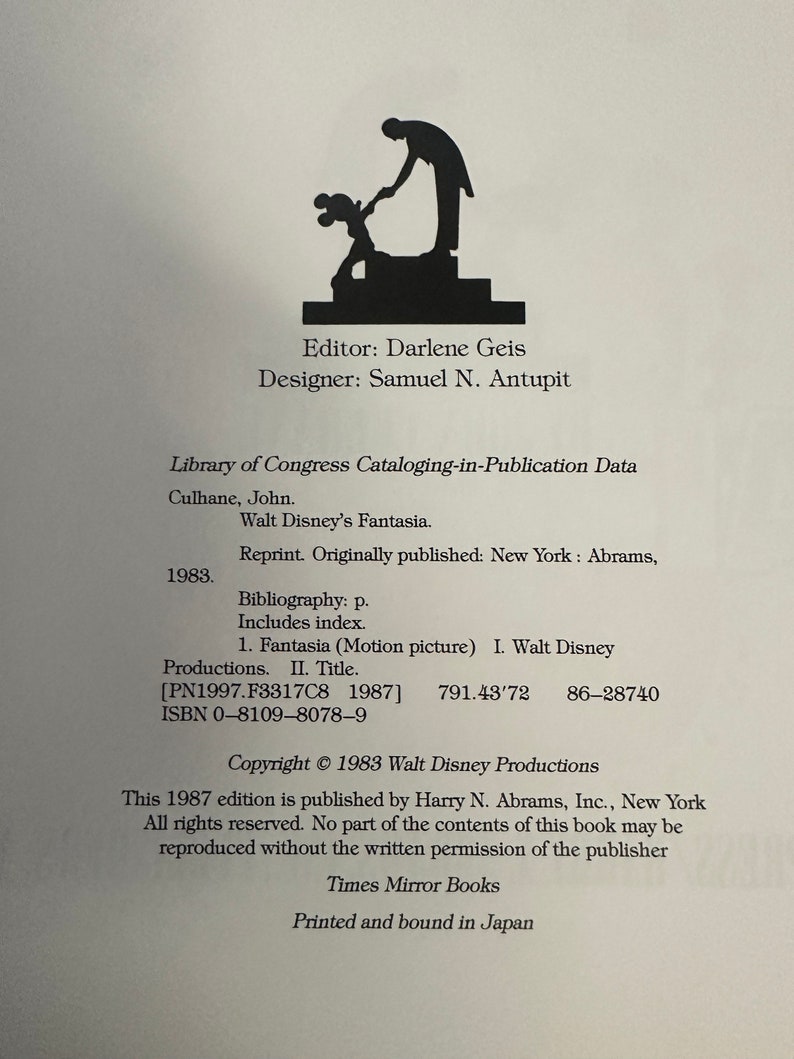 VERY RARE Walt Disney's Fantasia by John Culhane 1987 - Etsy
