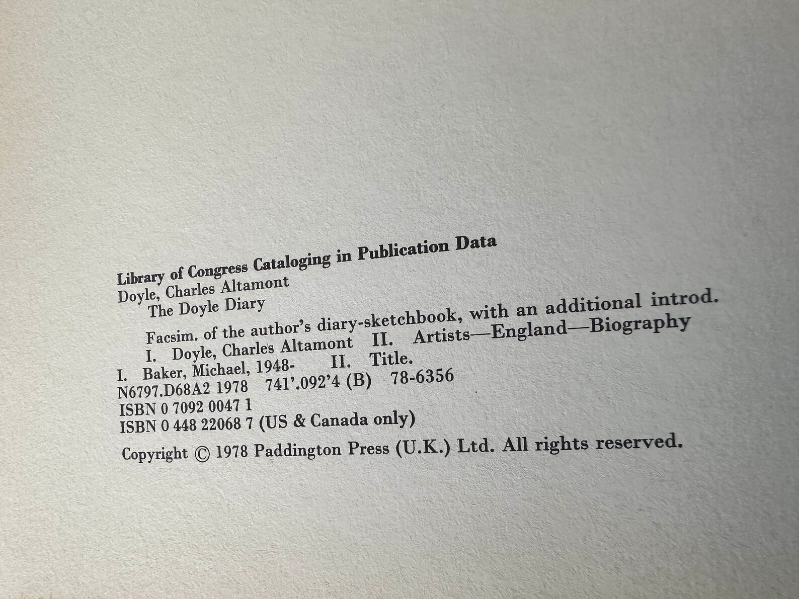 The Doyle Diary - the Last Great Conan Doyle Mystery by Michael Baker ...