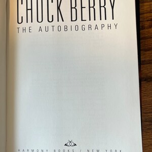 Chuck Berry the Autobiography Vintage 80s FIRST EDITION - Etsy