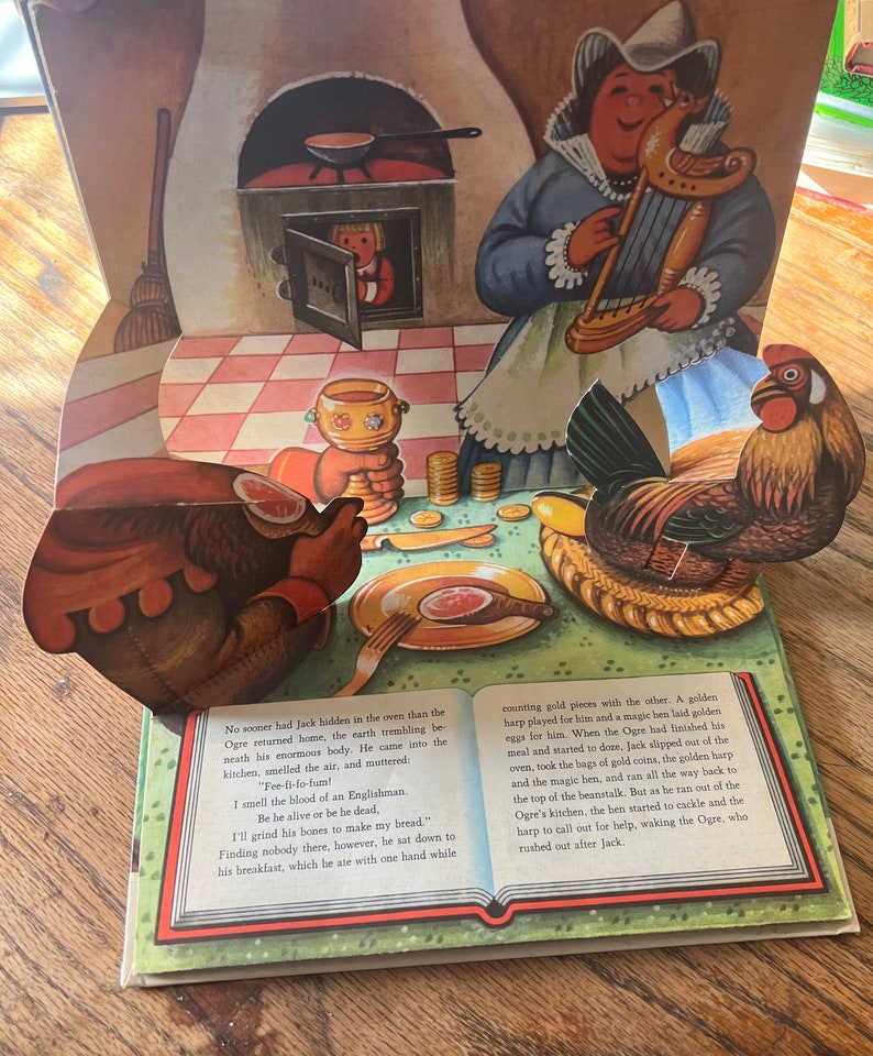 Jack and the Beanstalk VINTAGE 80s POPUP Kubaśta Illustrations - Etsy