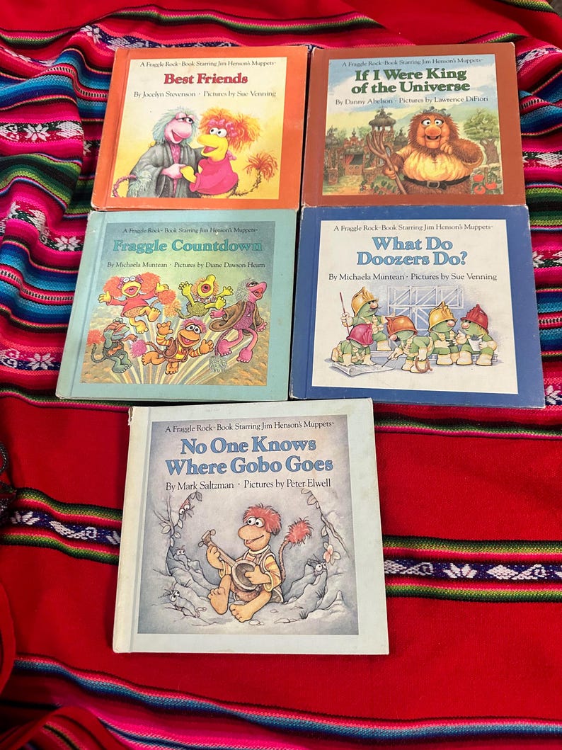 VERY RARE VINTAGE Lot of 11 Fraggle Rock Books Weekly Reader First ...