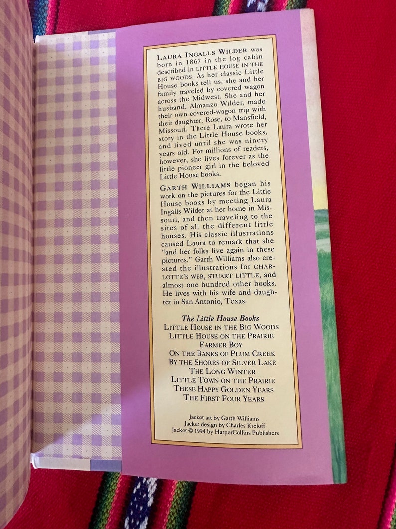 RARE VINTAGE Hardcover Little House Books by Laura Ingalls Wilder Set ...
