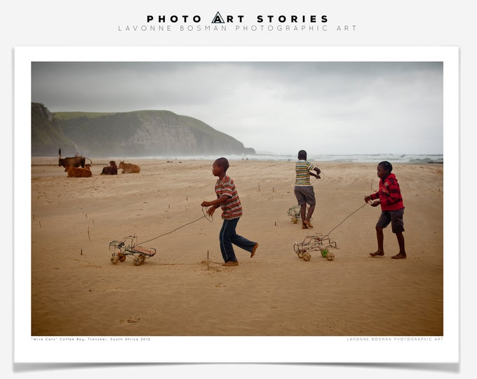 Wire Cars African Boys South Africa Beach Print Digital Download ...
