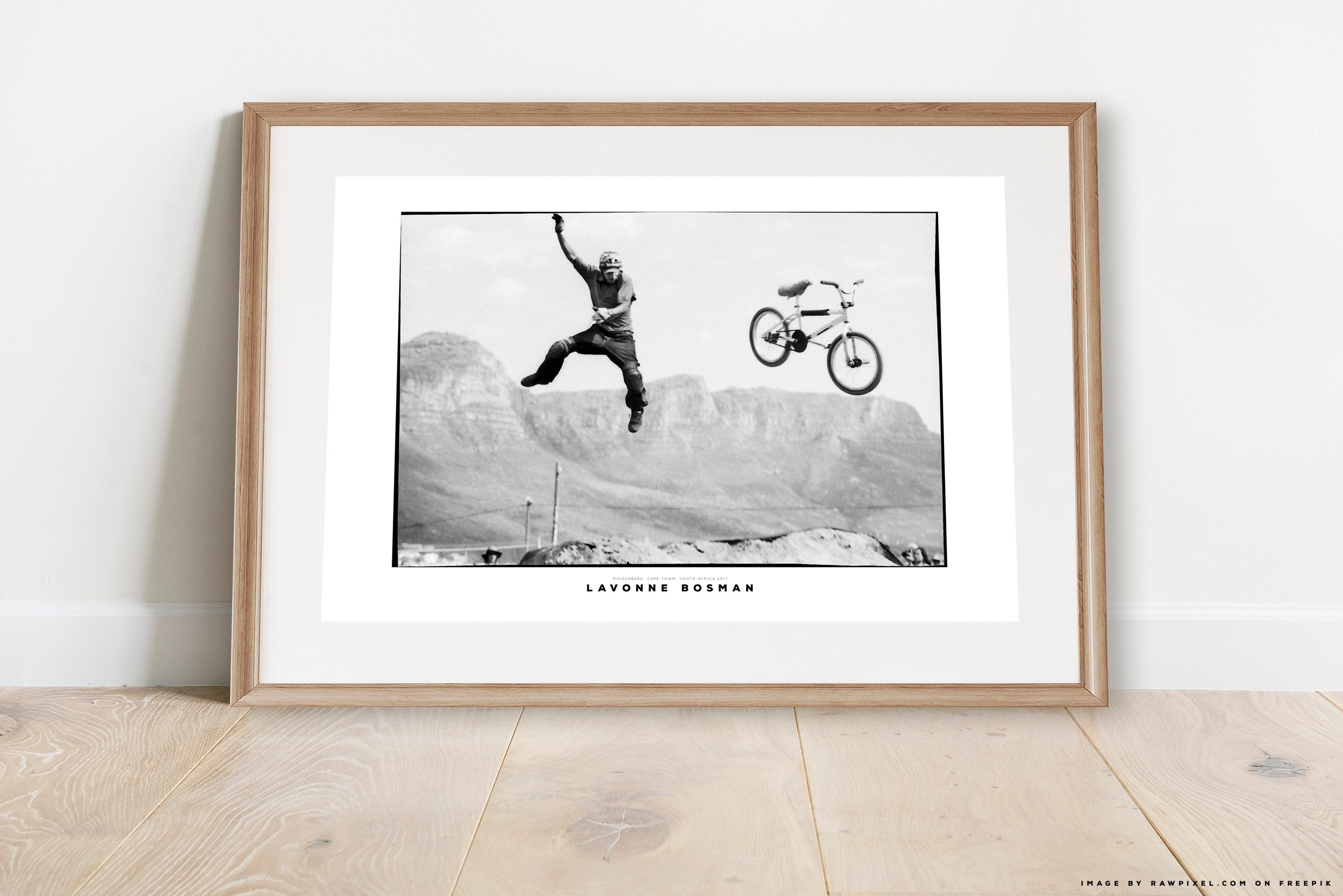 BMX Rider Bicycle Printable Poster Sports Action Poster Retro Wall Art ...