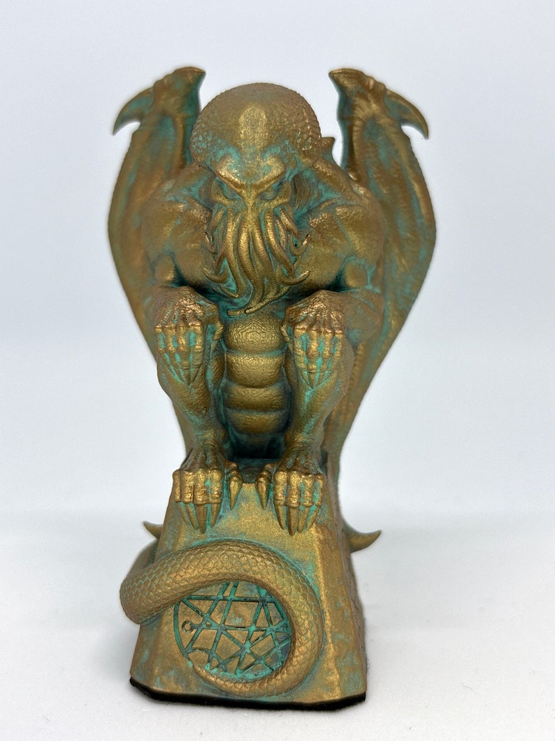Cthulhu Lovecraft Figure Patina Statue Call of Cthulhu Model Vintage ...
