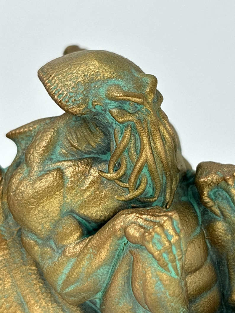 Cthulhu Lovecraft Figure Patina Statue Call of Cthulhu Model Vintage ...