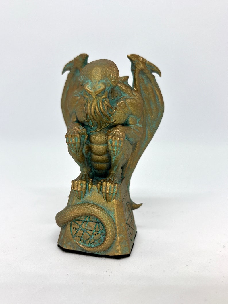 Cthulhu Lovecraft Figure Patina Statue Call of Cthulhu Model Vintage ...