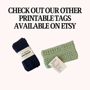 Printable Plushie Hanging Tag Amigurumi Product Label Plush Toy Product ...