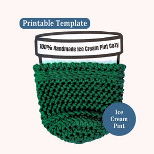 Ice Cream Pint Cozy Template Printable Pint Cozy Display Ice Cream Pint ...