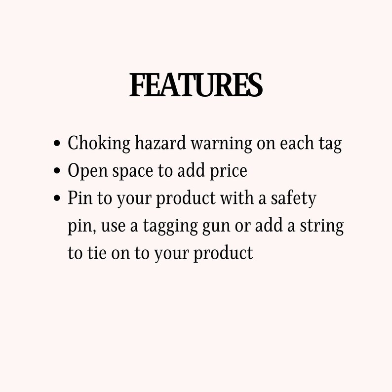 Printable Plushie Tag: Amigurumi Product Label With Safety Warning (PDF ...