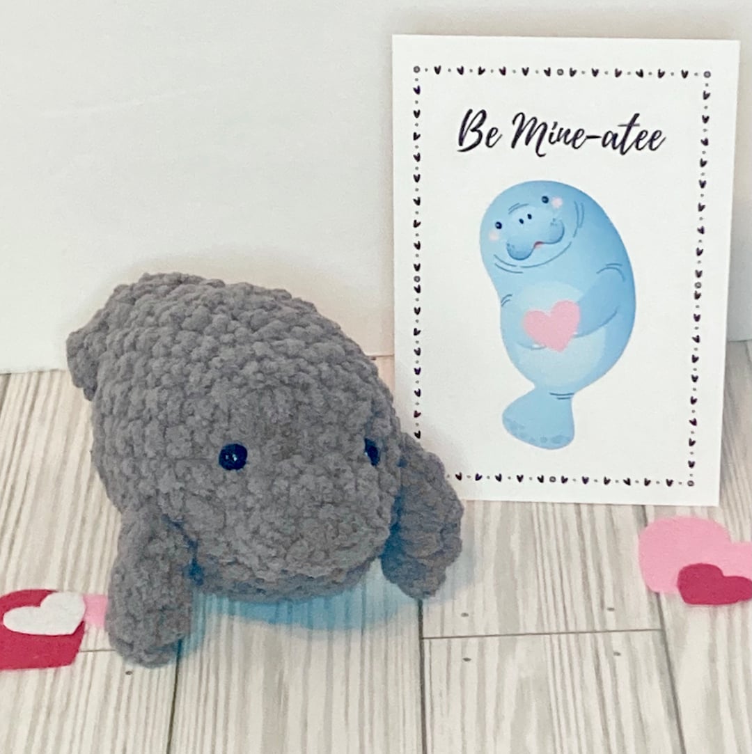 Be Mine-atee, Manatee Plushie, Manatee Stuffed Animal, Sea Cow, Manatee ...