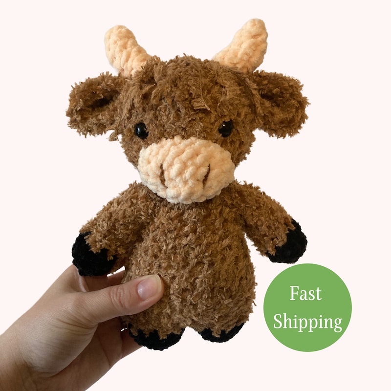 Stuffed Highland Cow - Etsy