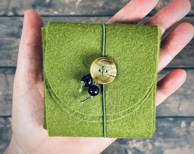 DIY Pocket Altar Kit: Blank Canvas Moss Green Wool Felt Shrine - Etsy