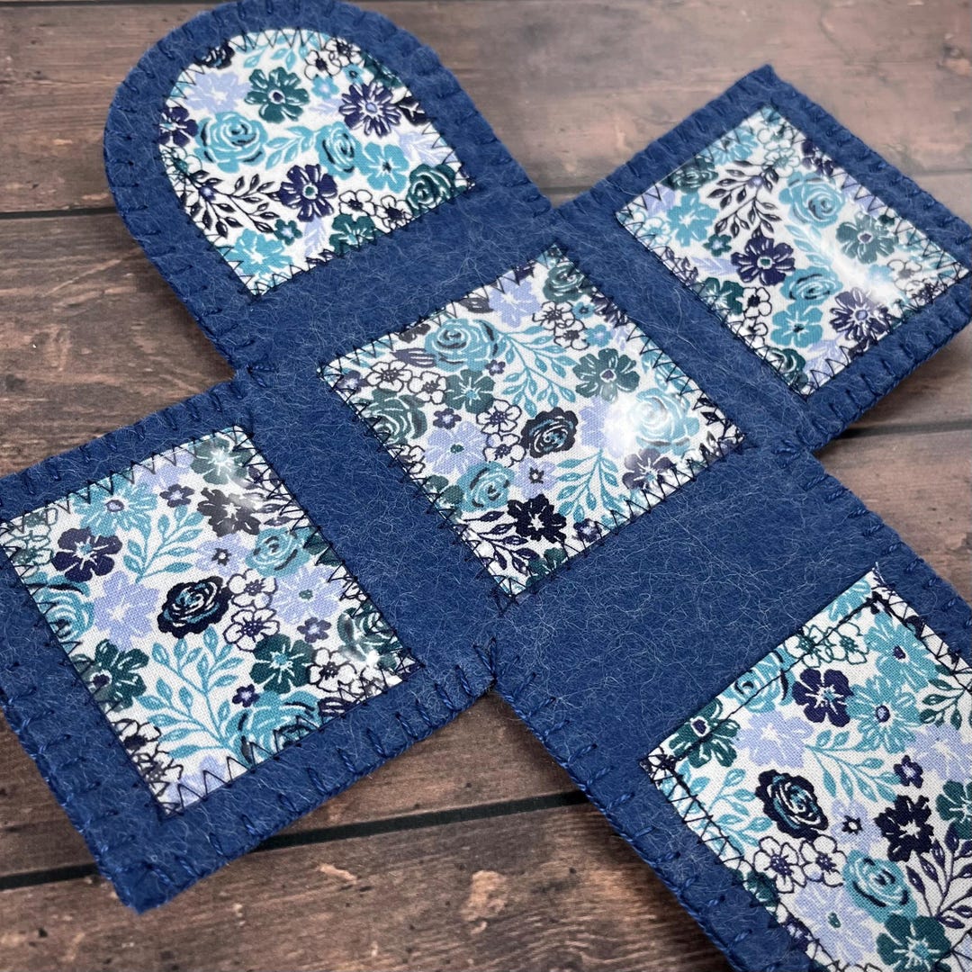 Build Your Own Pocket Altar Shrine (large) With Blue Wool Felt and ...