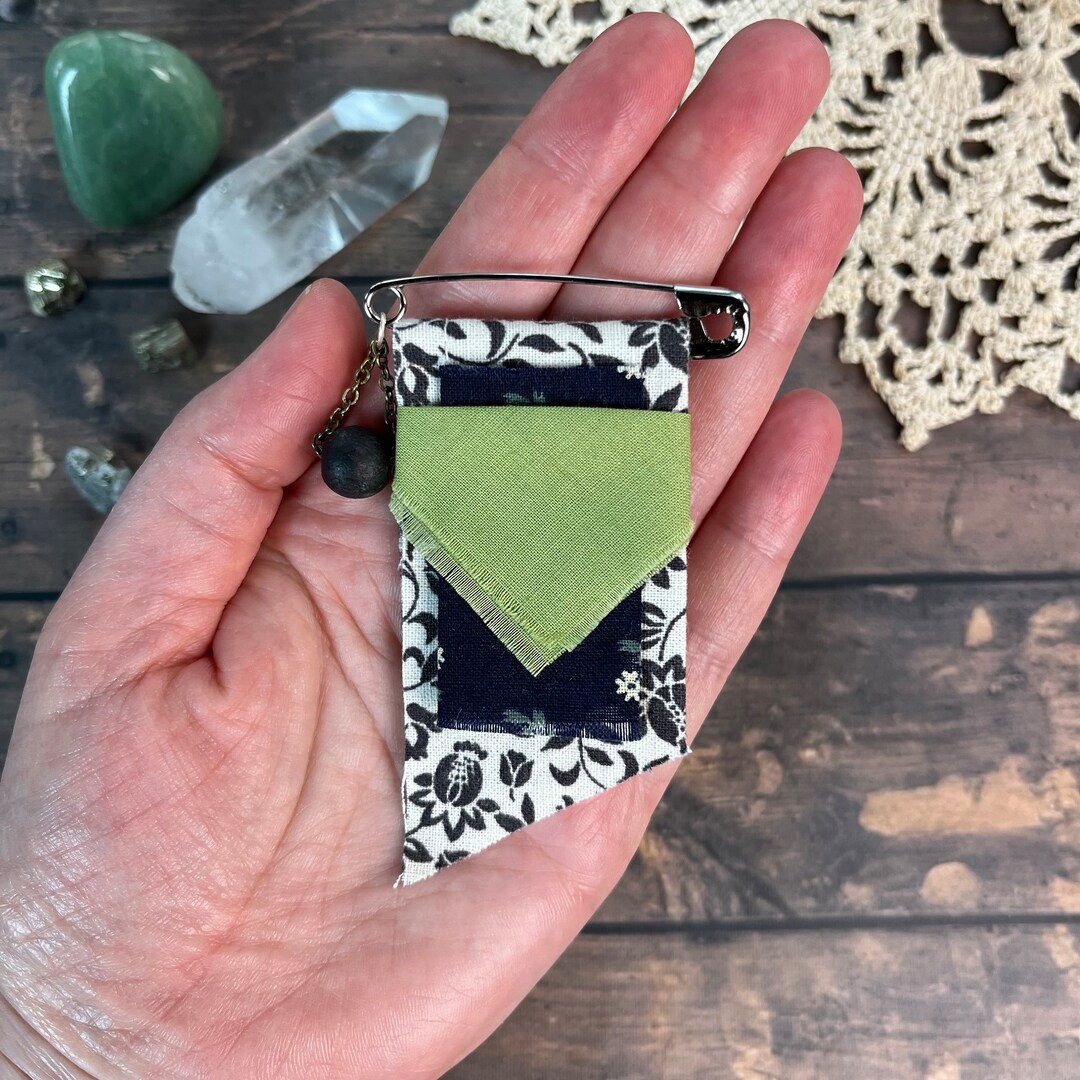 Abundance Prosperity Good Luck Pin Charm With Green Aventurine Crystal ...