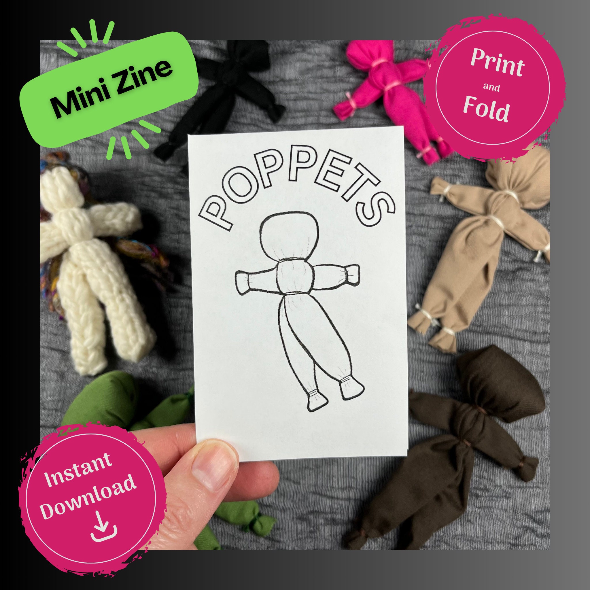 How to Use Poppets Printable Mini Zine and Grimoire Pages. Downloadable ...