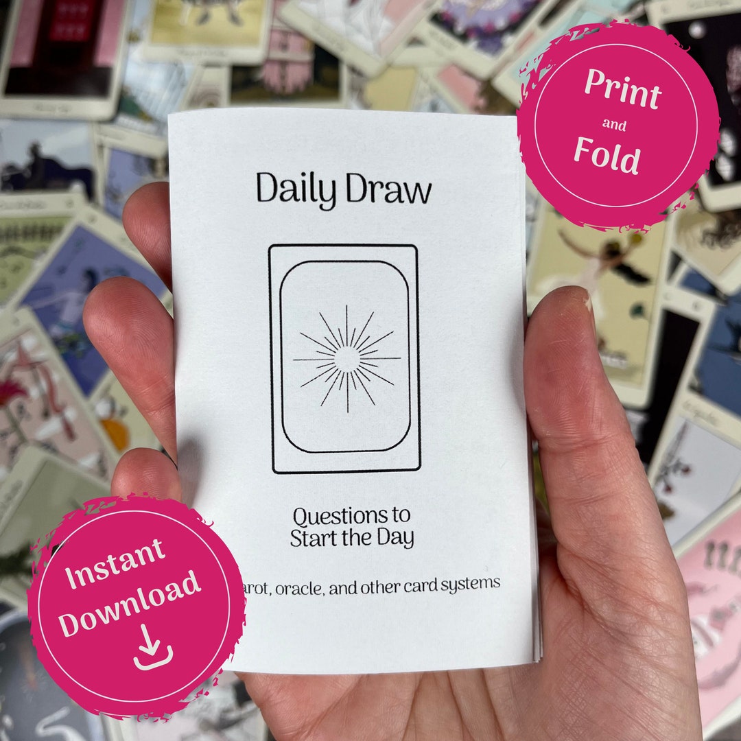 Daily Draw Questions to Ask Your Cards Printable Mini Zine and Grimoire ...