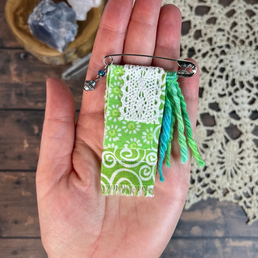 Abundance Prosperity Good Luck Pin Charm With Green Aventurine Crystal ...