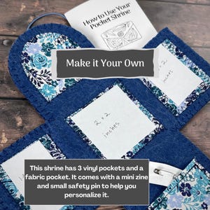 Build Your Own Pocket Altar Shrine (large) With Blue Wool Felt and ...