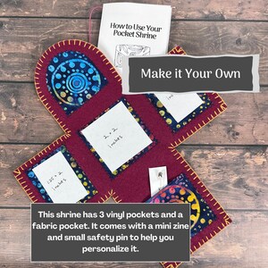 Build Your Own Pocket Altar Shrine Large With Batik Fabric And Red Wool