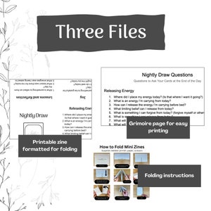 Nightly Draw Questions to Ask Your Cards Printable Mini Zine and ...