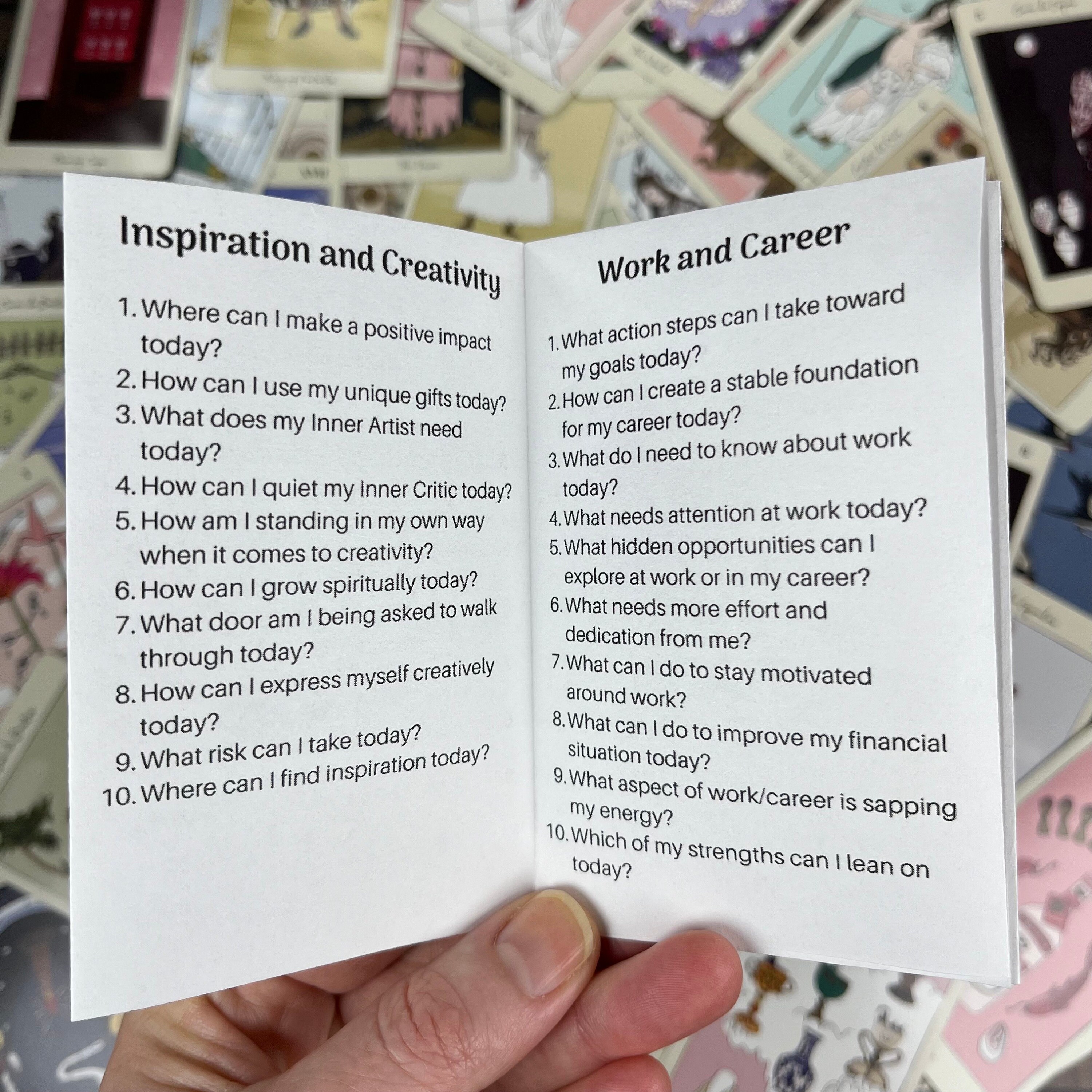 Daily Draw Questions to Ask Your Cards Printable Mini Zine and Grimoire ...