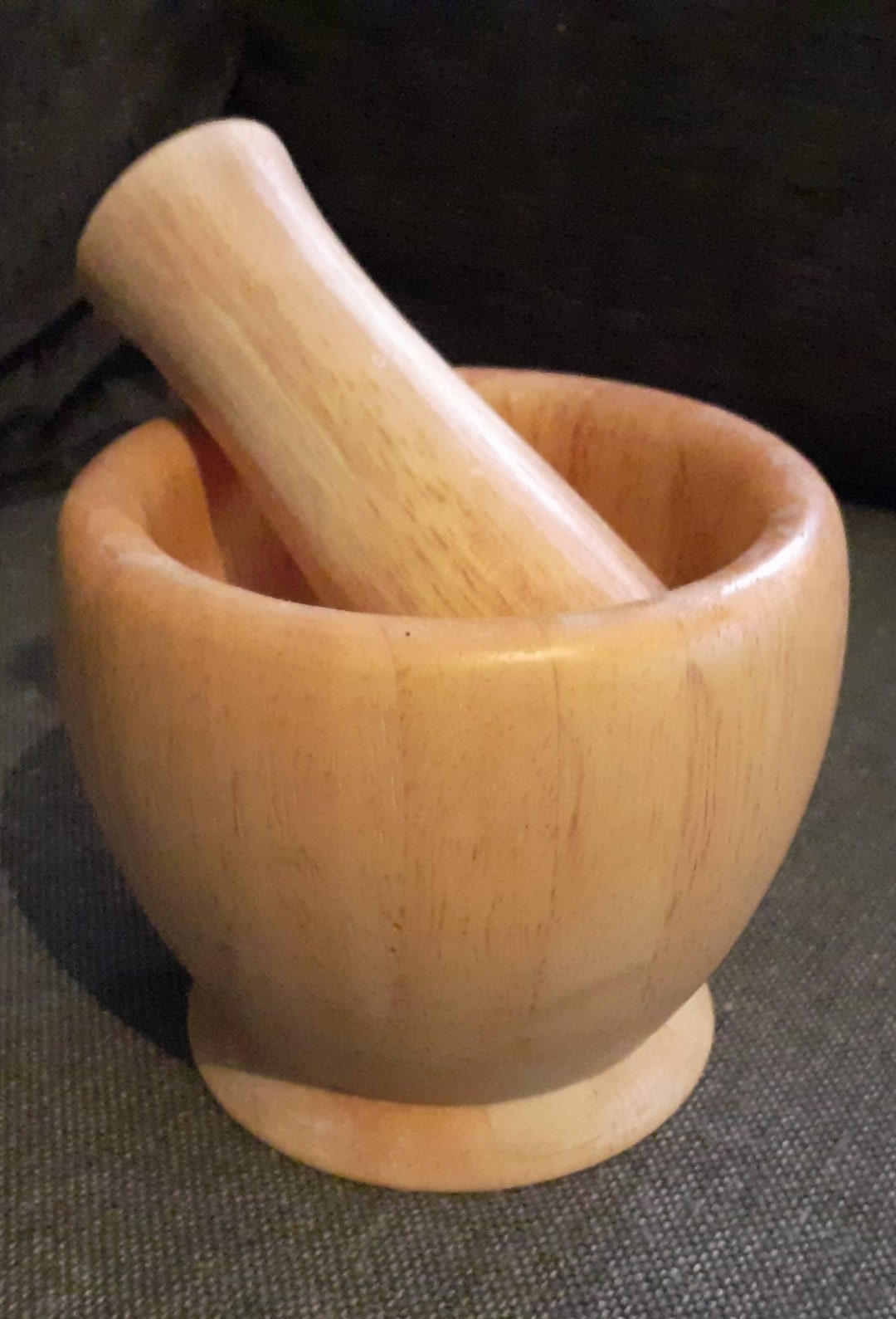 Large Wooden Pestle and Mortar - Etsy