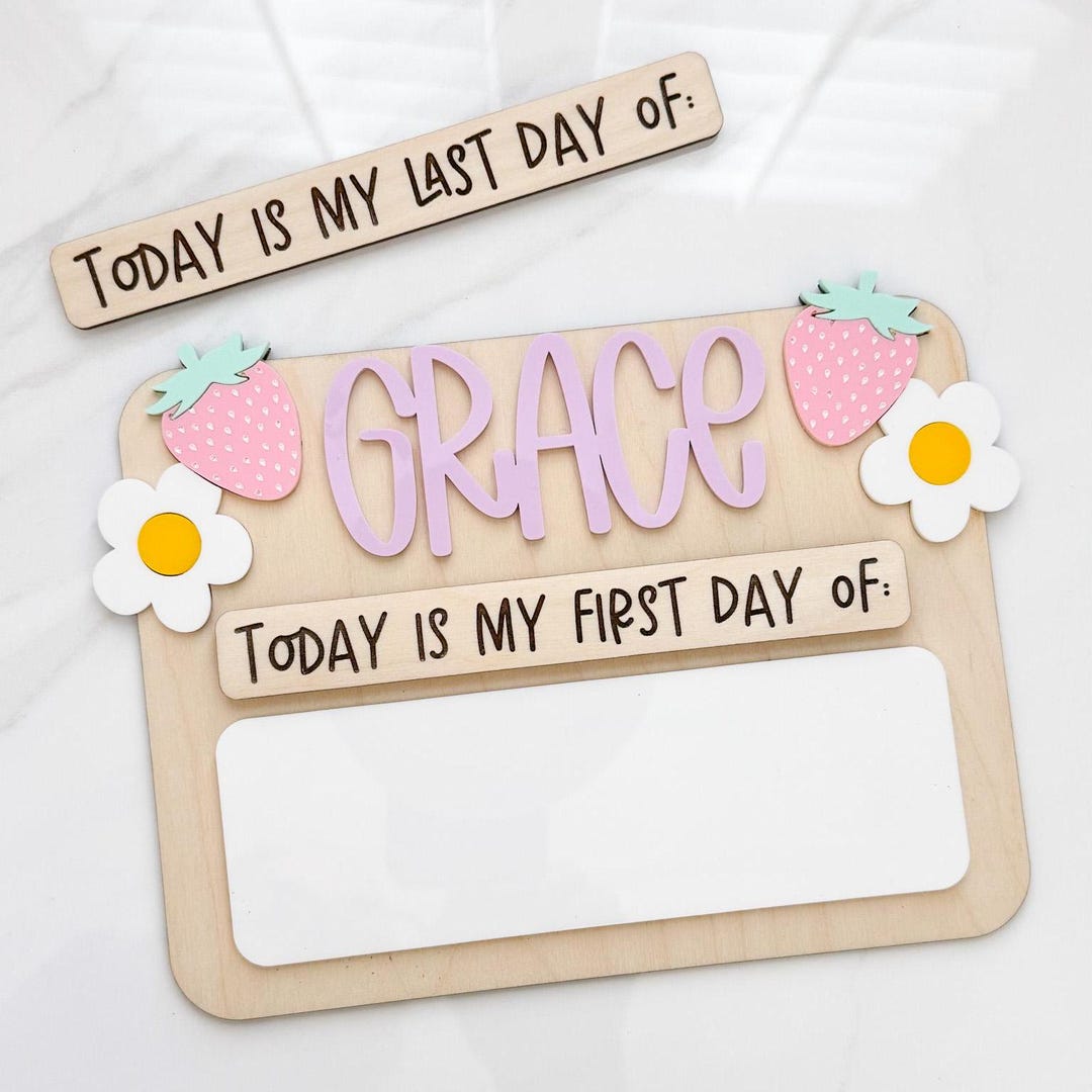 Personalized Back-to-school Picture Sign - First & Last Day Photo Prop ...